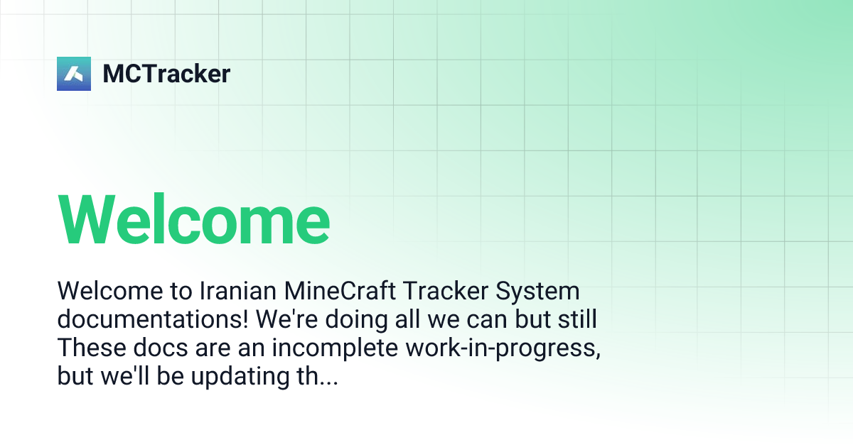 Welcome | MCTracker